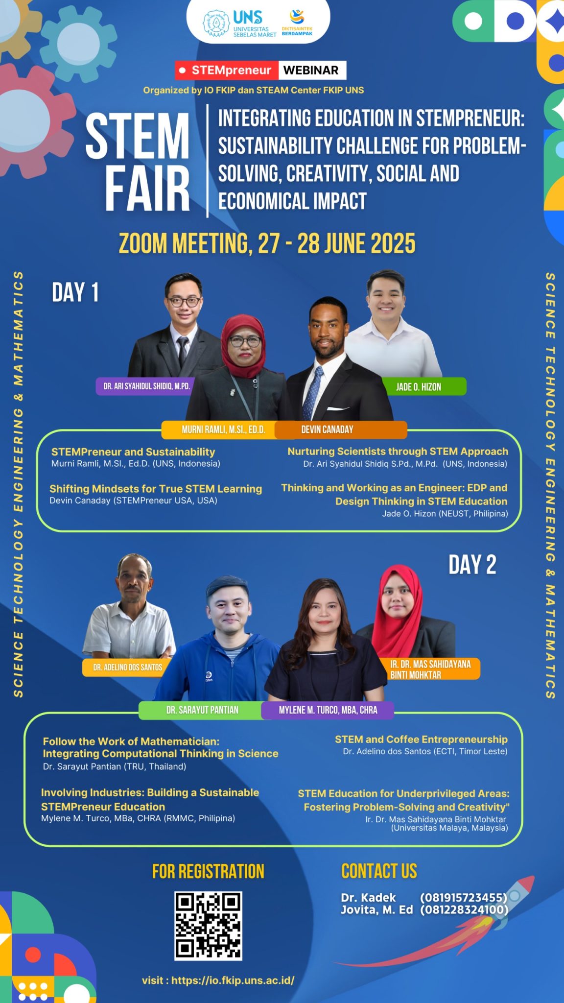 Joint Webinar STEMPreneur International 2025 – International Office FKIP UNS